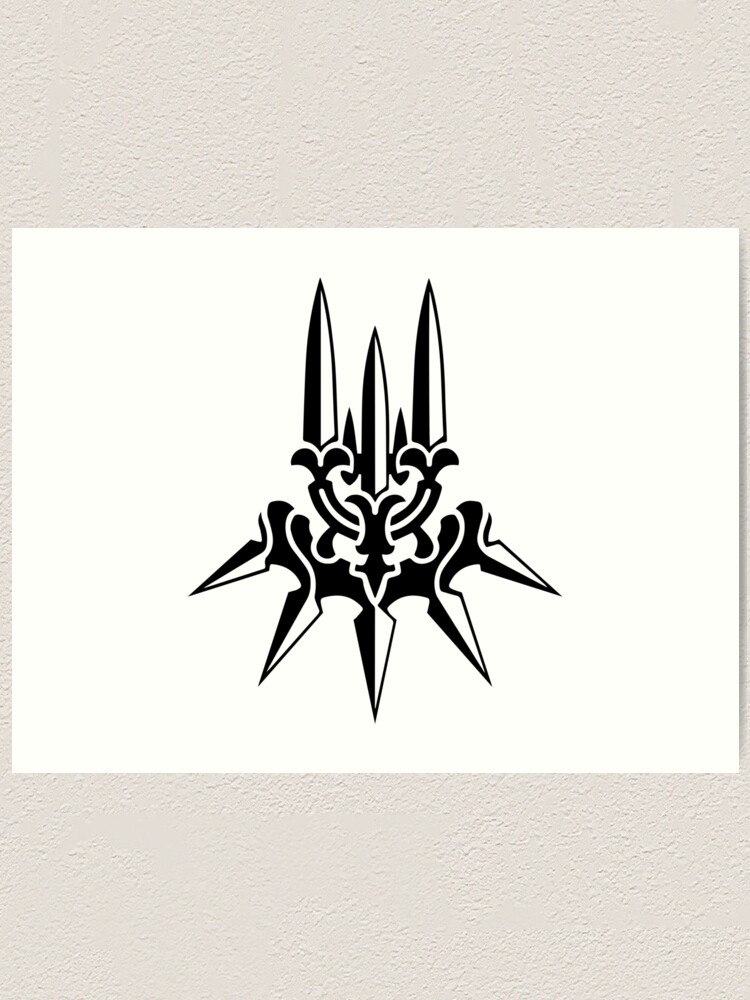 "NieR: Automata - Yorha Symbol (black)" Art Print by ASTlogo | Redbubble