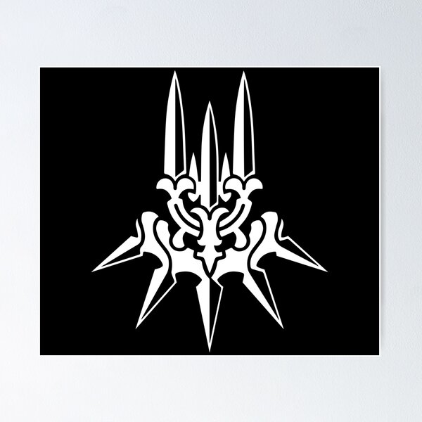 "NieR Automata - Yorha Symbol (white)" Poster for Sale by ASTlogo ...