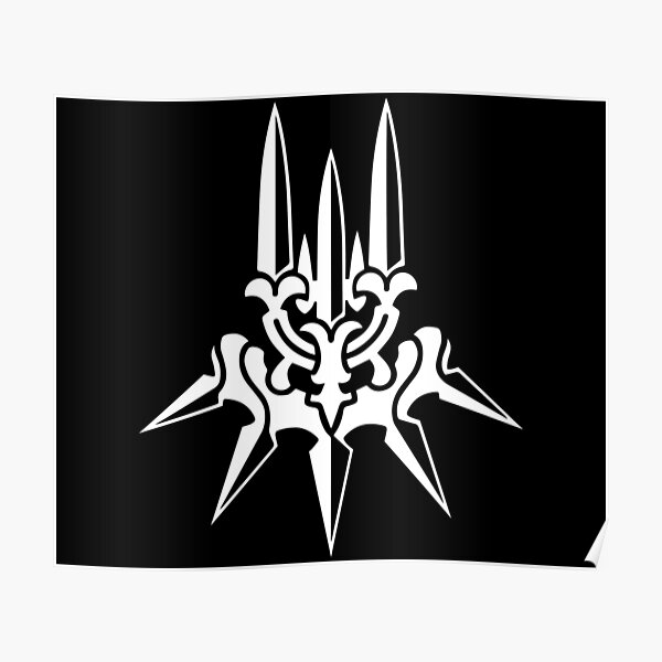 "NieR Automata - Yorha Symbol (white)" Poster for Sale by ASTlogo ...