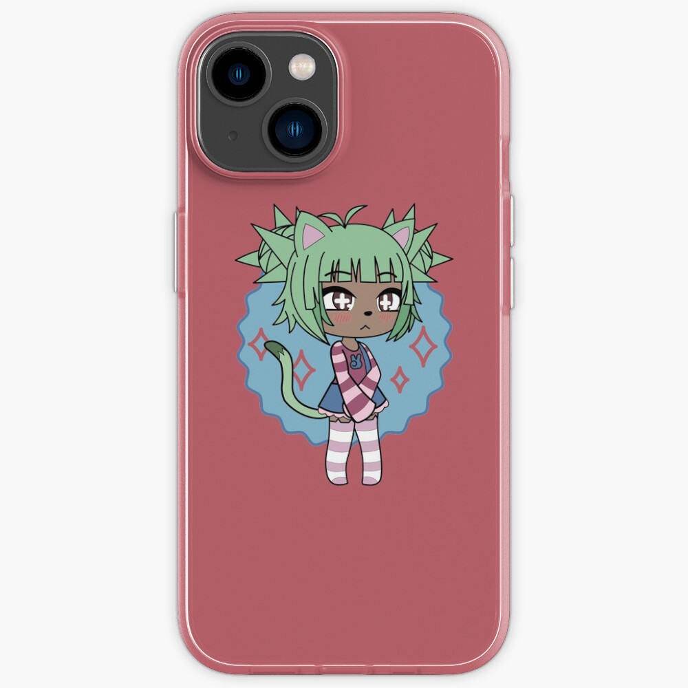"Gacha Series - Cute Gacha girl Pika with green hair and tail" iPhone ...