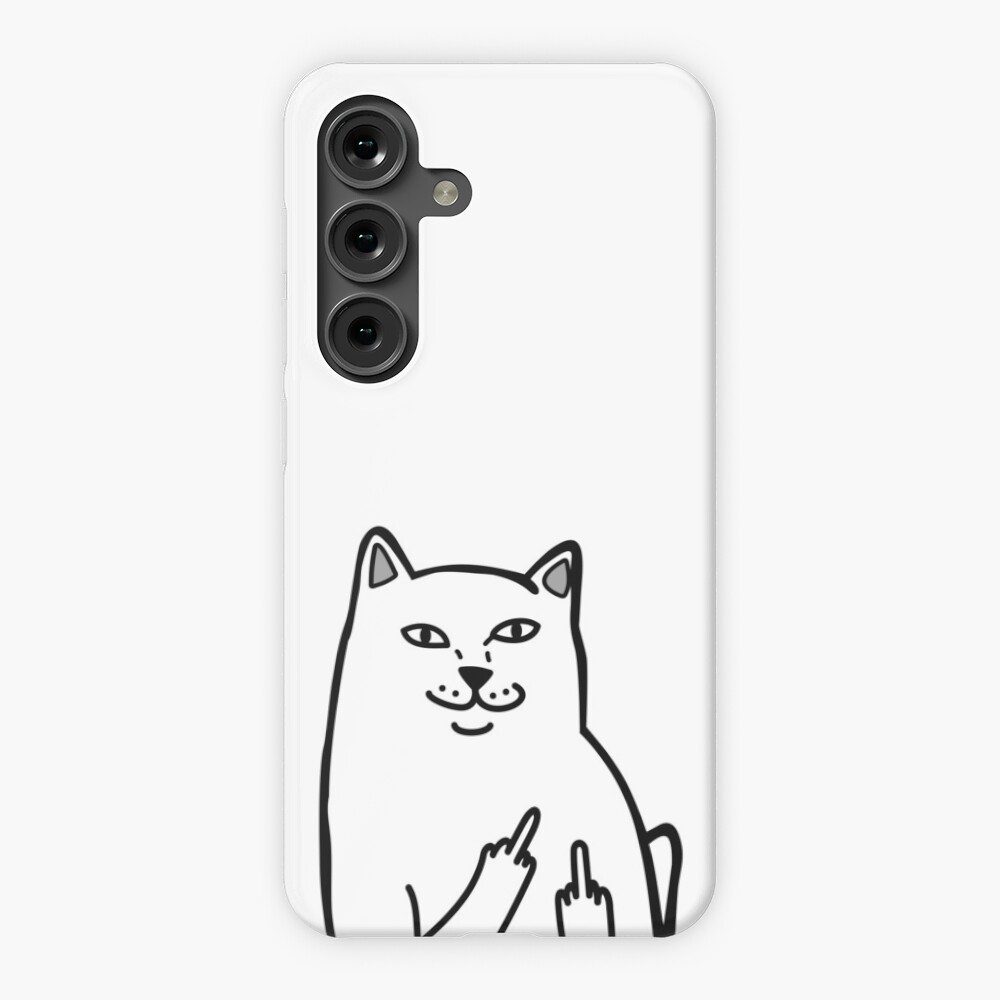 "Cat Flip Off" Sticker for Sale by vicksilvap | Redbubble
