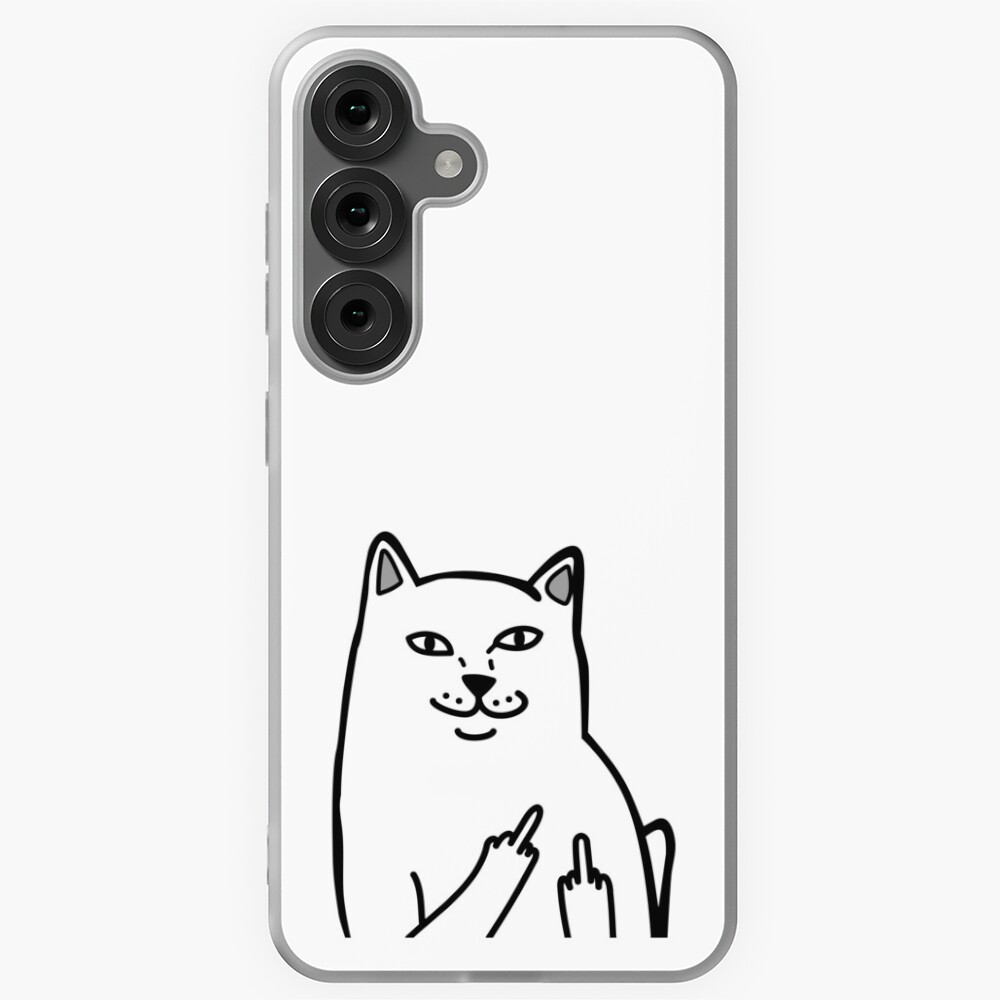 "Cat Flip Off" Sticker for Sale by vicksilvap | Redbubble