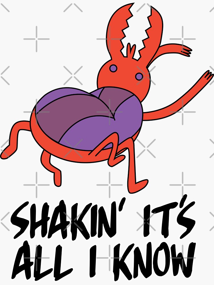 "Adventure Time Dancing Bug" Sticker by TheCosmicBeetle | Redbubble