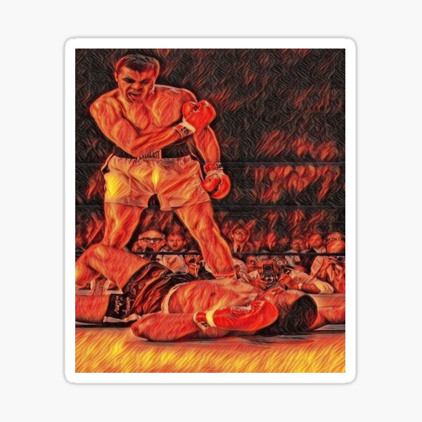 "MUHAMMAD ALI iconic" Sticker for Sale by Universalmarvel | Redbubble