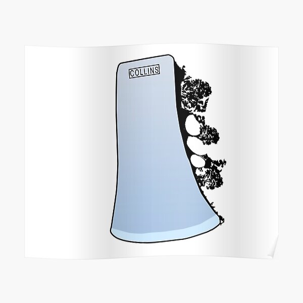 Póster «Collins Axe Head con silueta de bosque» de ModernDayMystic ...