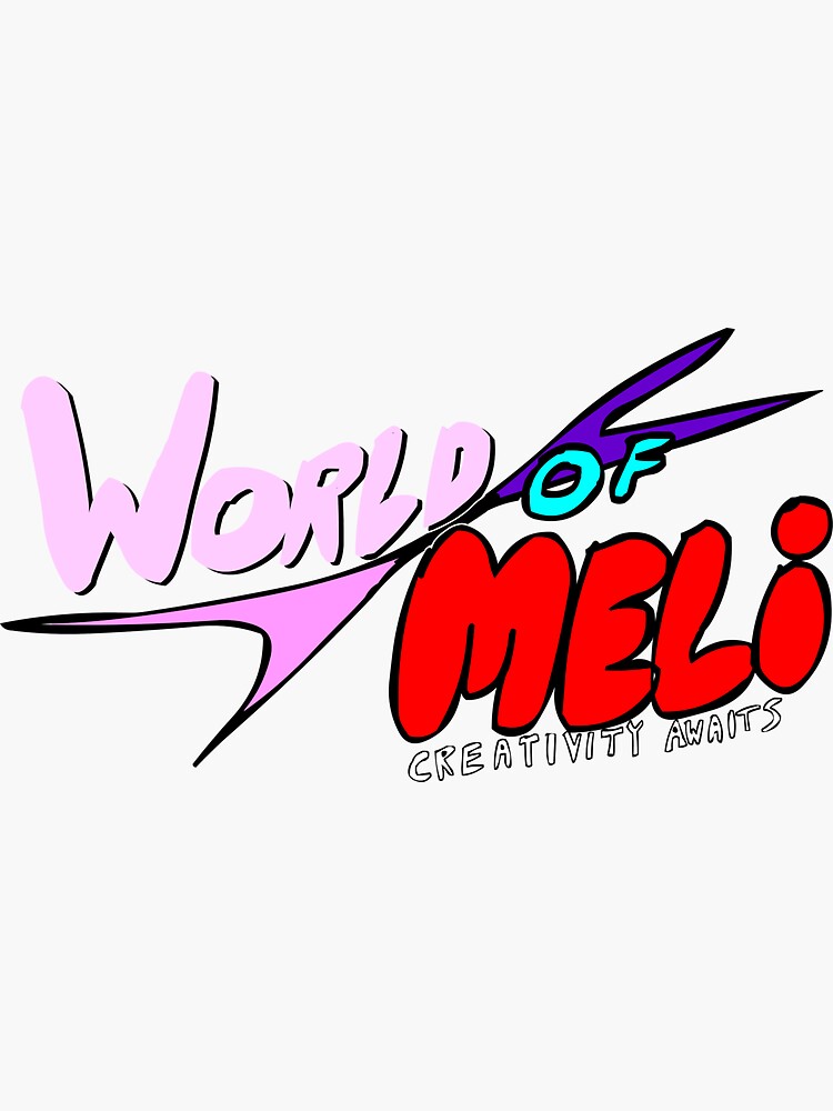 "World of Meli: Logo" Sticker for Sale by WorldOfMeli | Redbubble