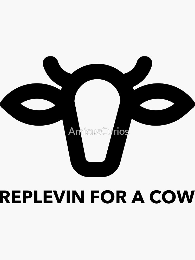 "Replevin for a Cow" Sticker for Sale by AmicusCurios | Redbubble