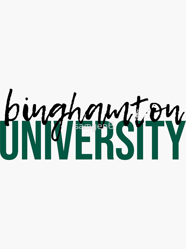 "Binghamton University" Sticker by samgen6 | Redbubble