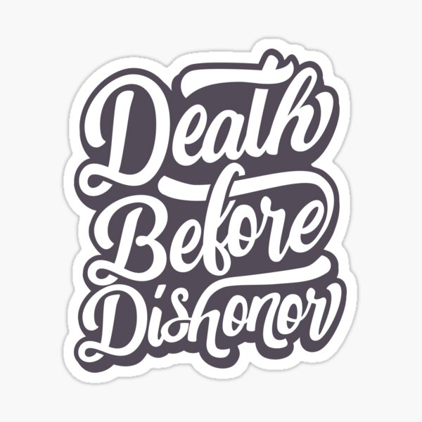 Death & Dishonor Holographic Sticker Mixed Media & Collage Art ...