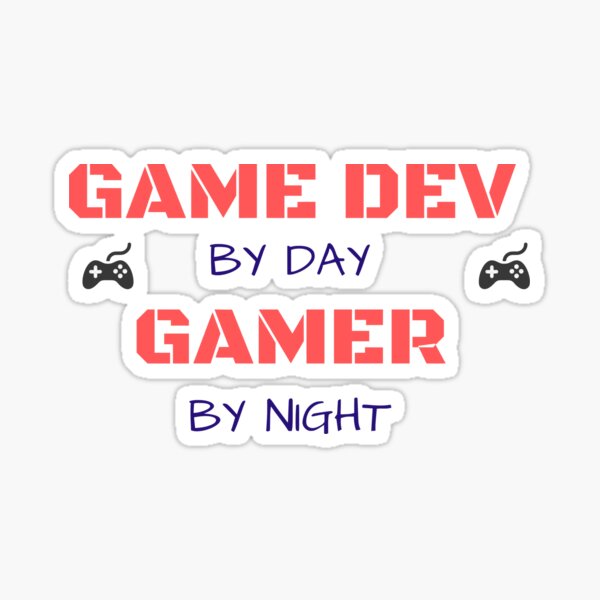 "Game developer Tshirt" Sticker for Sale by SindujaR | Redbubble