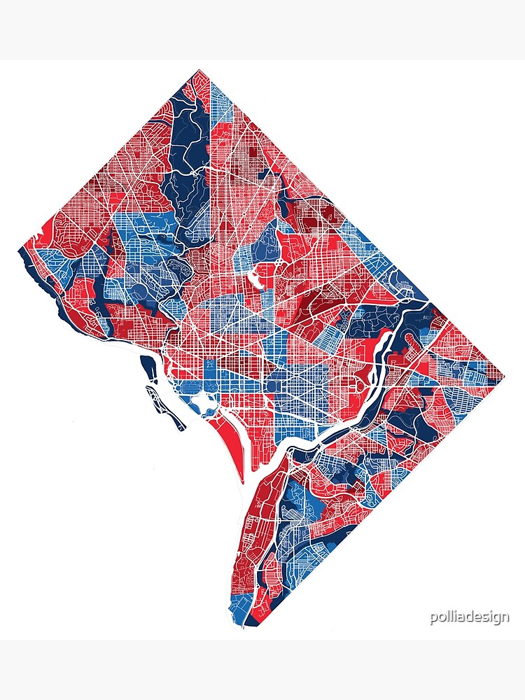 Washington DC Neighborhood Map Premium Matte Vertical Poster sold by ...