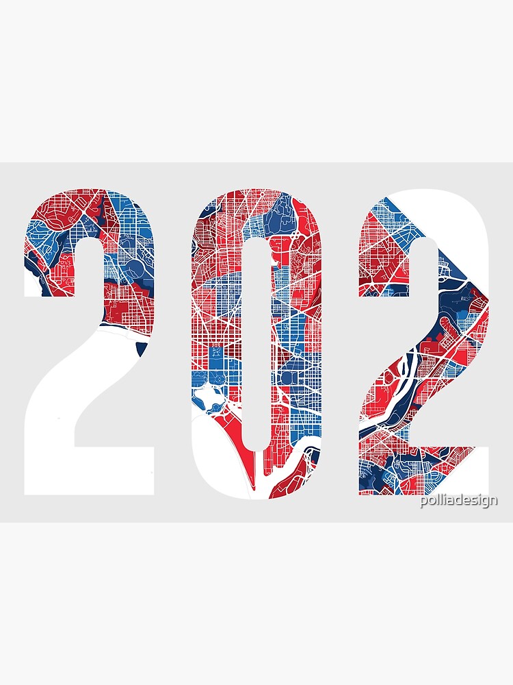 "Washington DC 202 Map" Poster for Sale by polliadesign | Redbubble