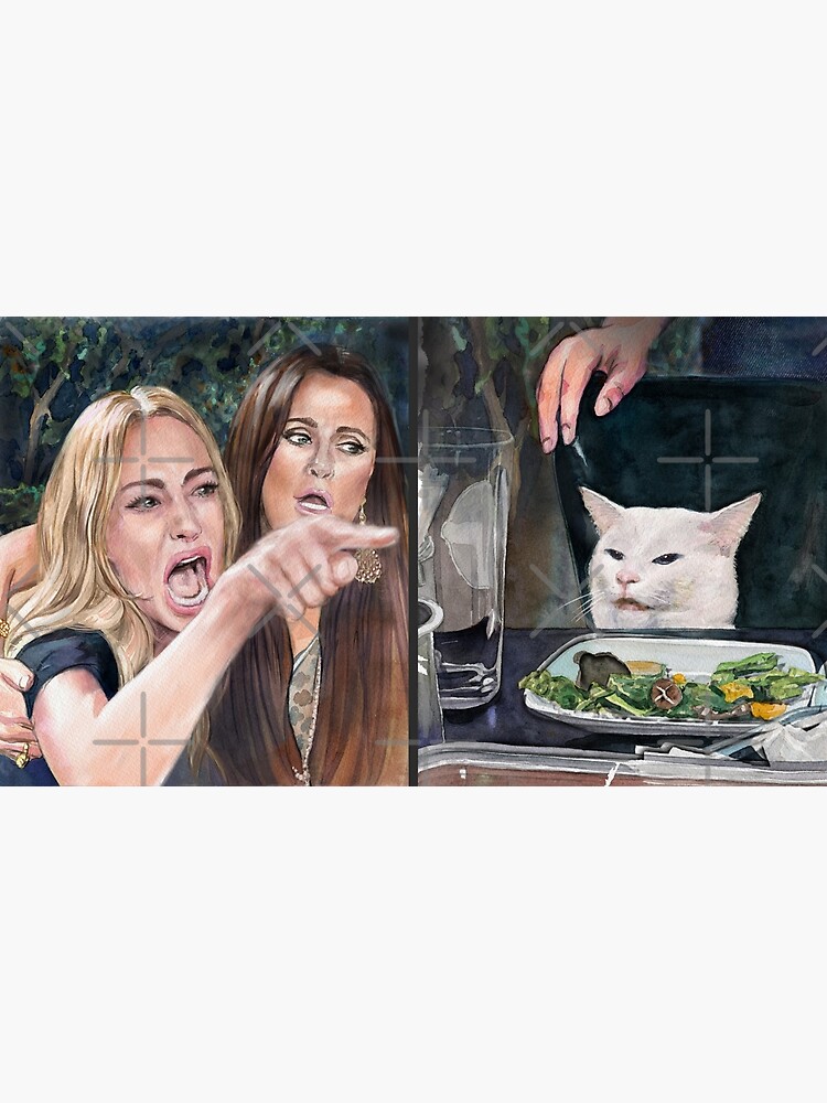 "Woman Yelling at Cat Meme-3" Poster for Sale by Fablica | Redbubble