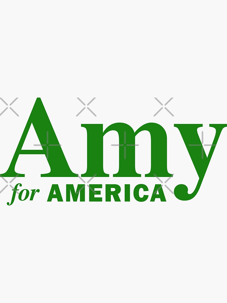 "Amy for America" Sticker for Sale by popdesigner | Redbubble
