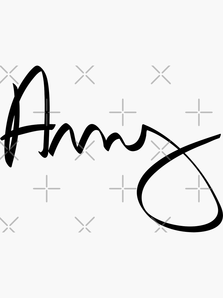 "Amy Autograph" Sticker for Sale by popdesigner | Redbubble
