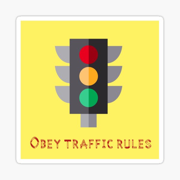 "traffic rules" Sticker for Sale by baqir83 | Redbubble