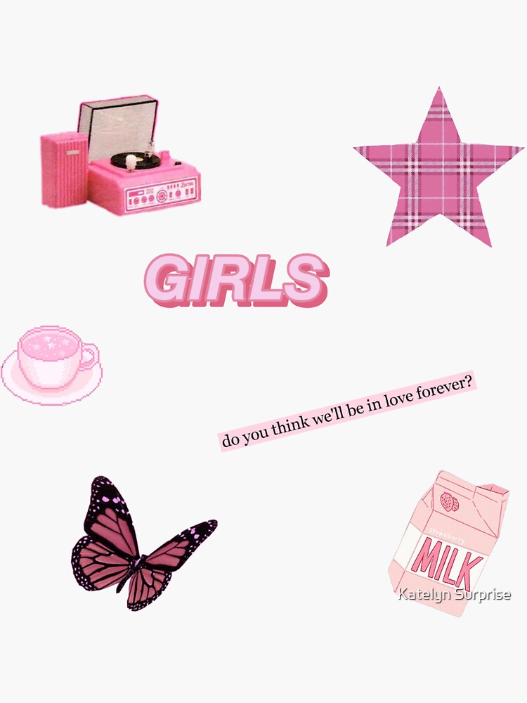 "Pink Sticker Pack" Sticker for Sale by Yellowdaisi | Redbubble