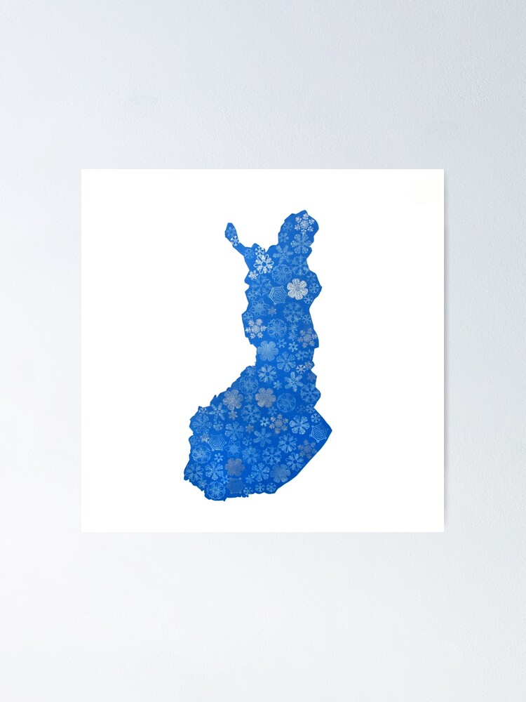 "Finland snowflake map" Poster for Sale by acediscovery | Redbubble