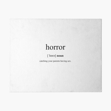 "Horror Definition | Dictionary Collection" Art Board Print for Sale by ...