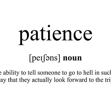 "Patience Definition | Dictionary Collection" Art Board Print by ...