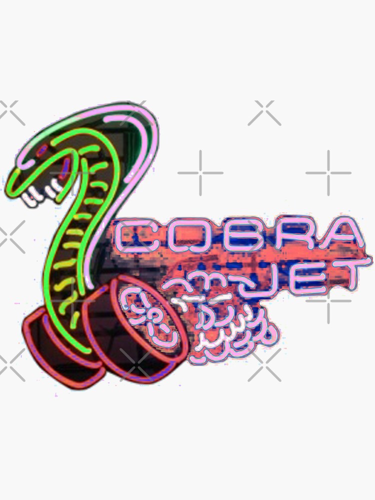 "Automotive neon signs cobra jet" Sticker for Sale by Khanchoice ...