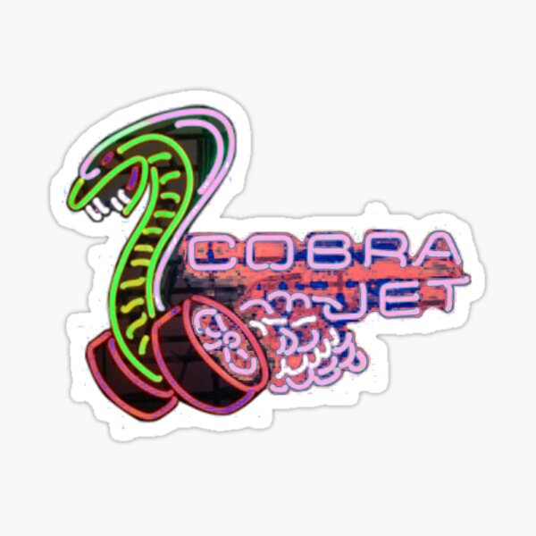 "Automotive neon signs cobra jet" Sticker for Sale by Khanchoice ...