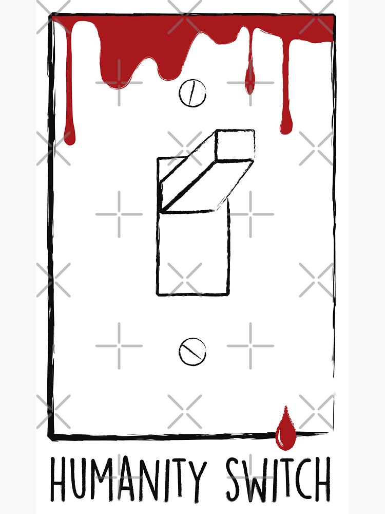 "Humanity Switch Sticker" Sticker for Sale by mymymagic | Redbubble