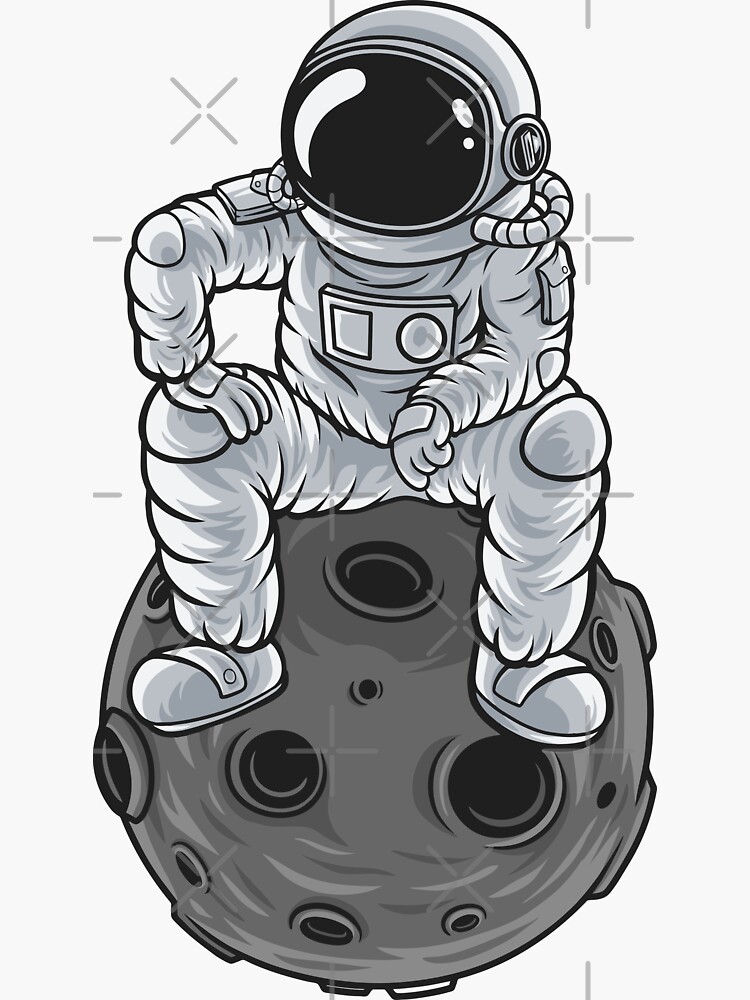 "Moon Landing" Sticker for Sale by renju1902 | Redbubble