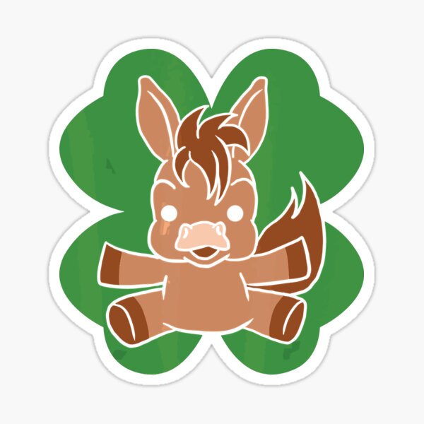 "Donkey Clover St Patricks Day Animal" Sticker by WanitaDesign | Redbubble