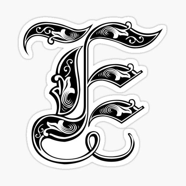 "The Royal Letter E" Sticker for Sale by Minimalist Shop | Redbubble