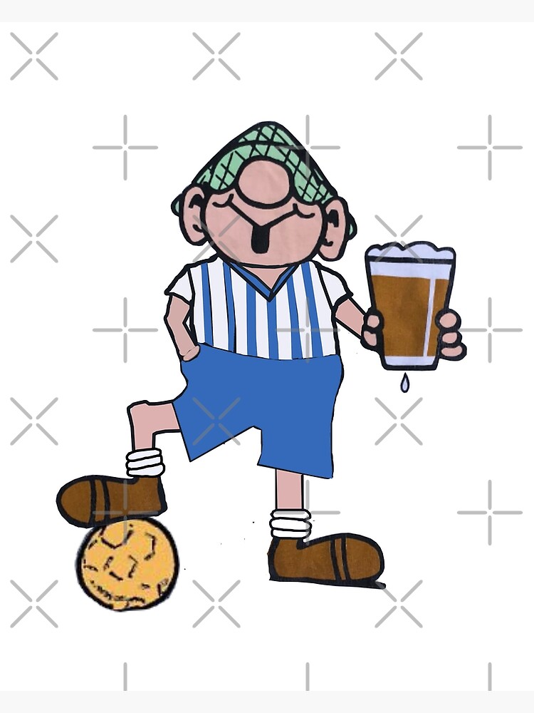 "ANDY CAPP BLUE WHITE STRIPES" Art Print by Whatamidoing20 | Redbubble
