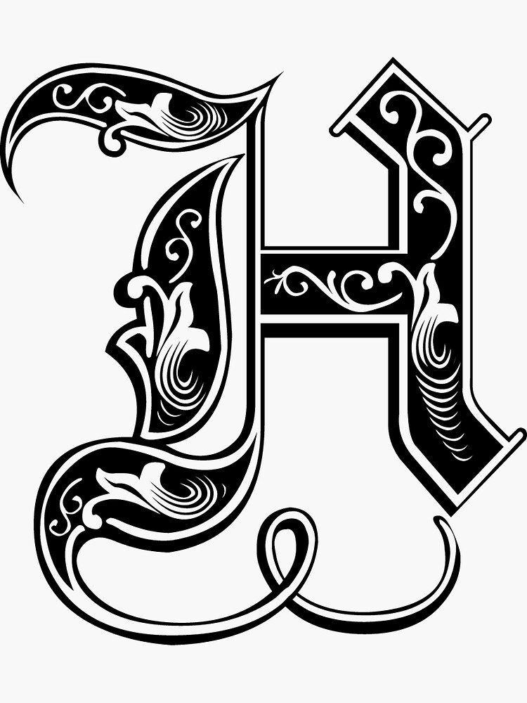 "The Royal Letter H" Sticker for Sale by BenHaiqal | Redbubble