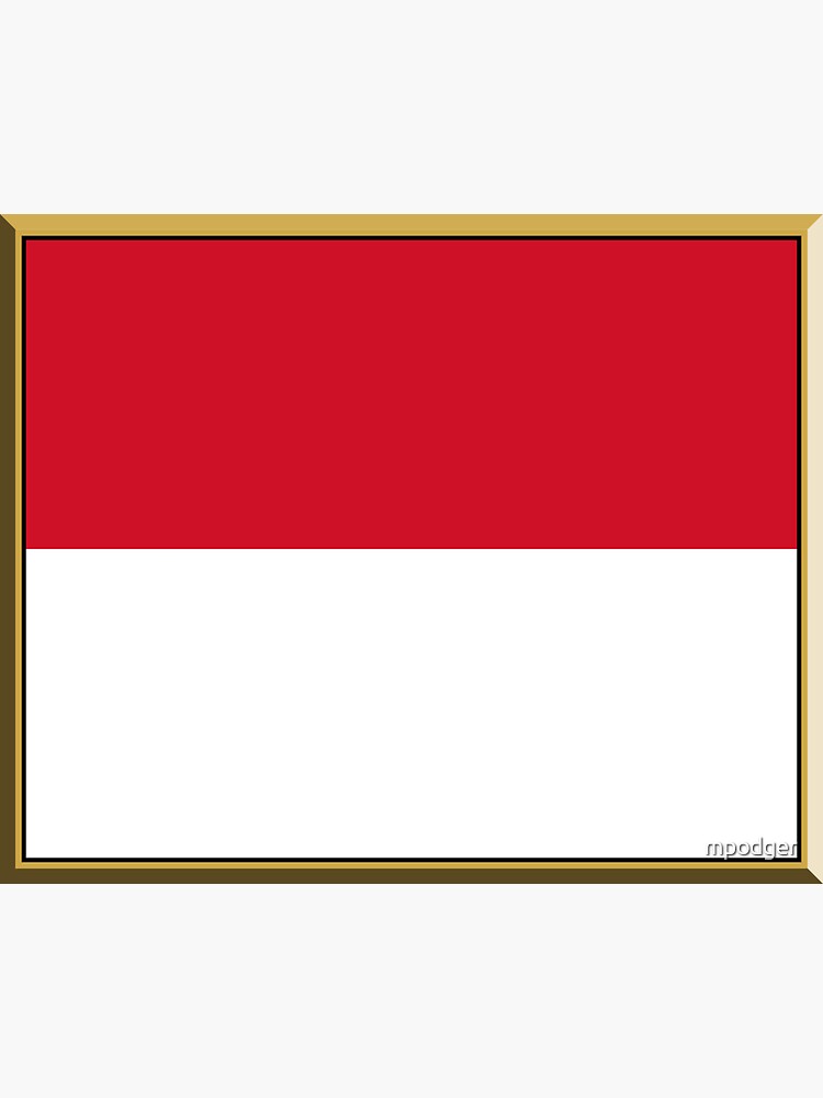 "Monaco Flag Stickers, Gifts and Products" Sticker for Sale by mpodger ...