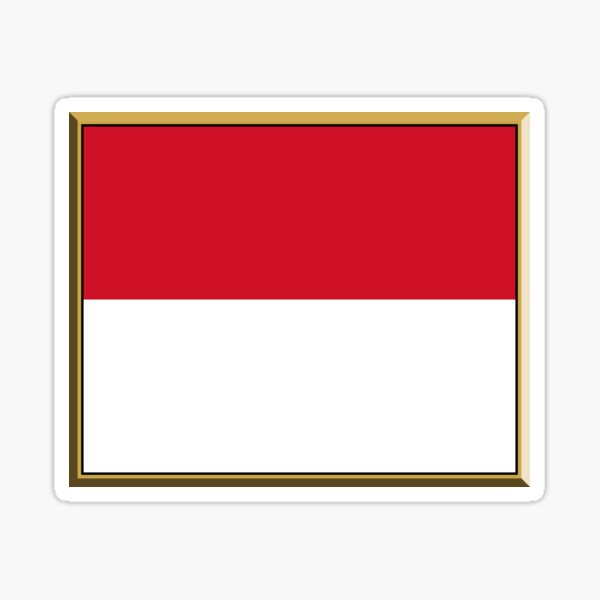 "Monaco Flag Stickers, Gifts and Products" Sticker for Sale by mpodger ...