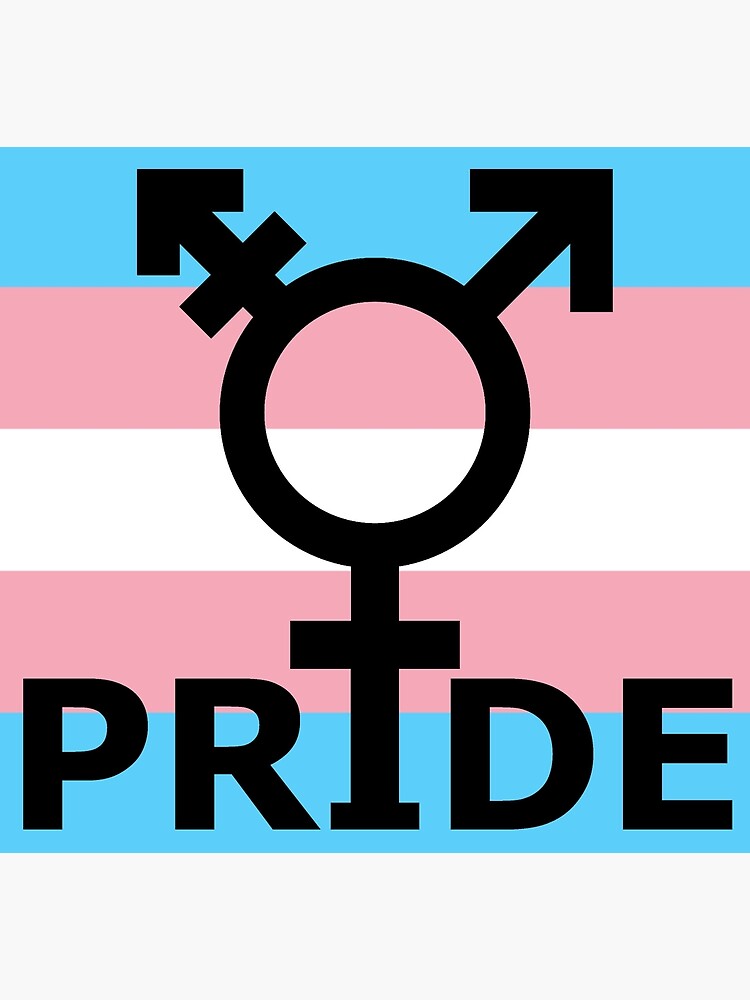 "Trans Symbol Pride with flag" Photographic Print for Sale by ...
