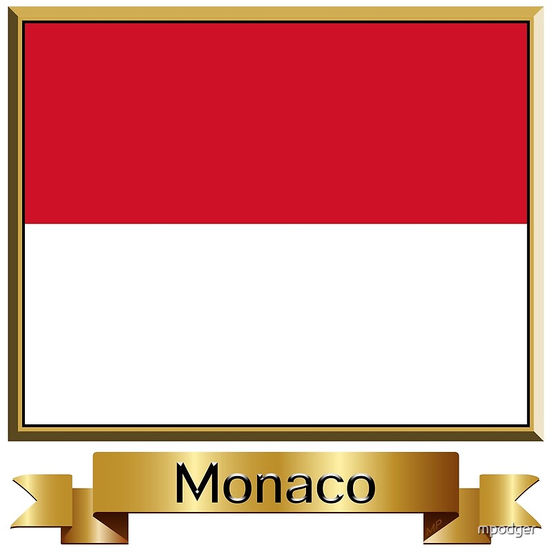 "Monaco Flag Stickers, Gifts and Products - Named" by mpodger | Redbubble