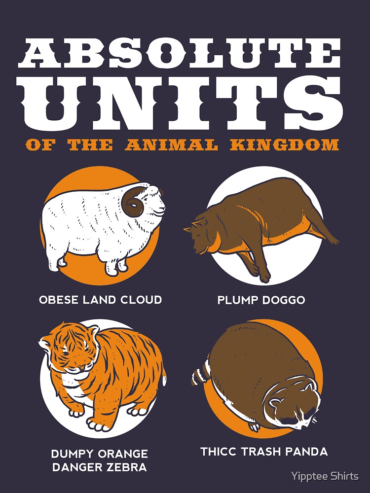 "Absolute Units Of The Animal Kingdom" T-shirt for Sale by dumbshirts ...