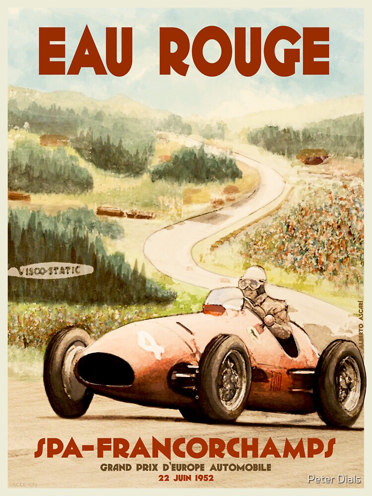 "Eau Rouge Vintage Travel Poster" Magnet for Sale by peterdials | Redbubble