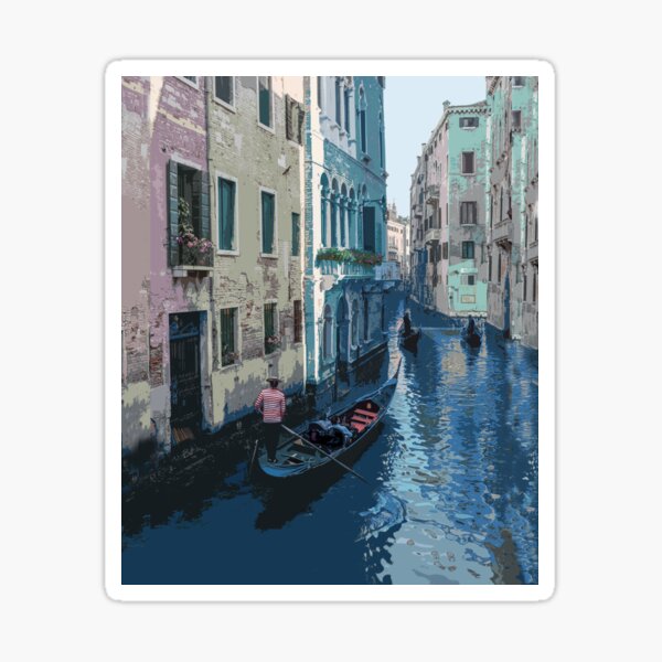 "Travel posters_Visit Venice_Italy." Sticker by FanitsaArt | Redbubble