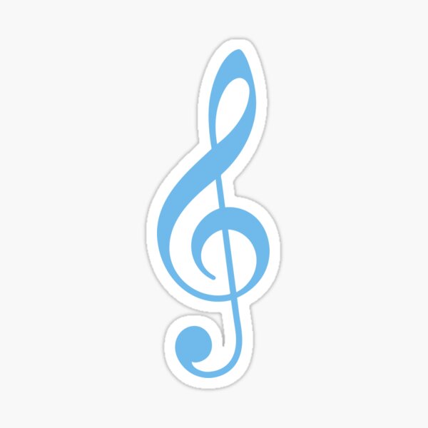 Pegatina «Clave de sol - Azul» de CoyGraphics | Redbubble