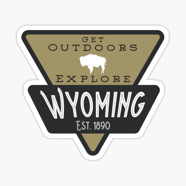 "Explore Wyoming - Vintage Retro Wyoming Badge - Wyoming Camping ...