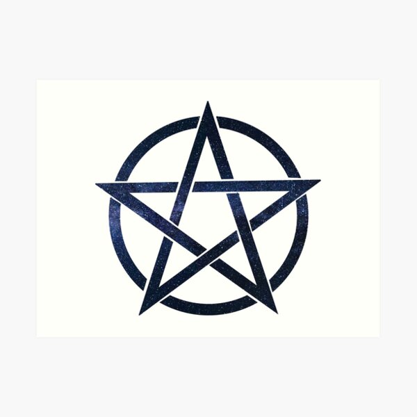 "Blue Galaxy Pentagram Witch Symbol Pentacle " Art Print for Sale by ...