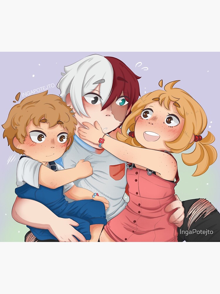 "Todoroki and the movie kids, bnha" Framed Art Print for Sale by ...