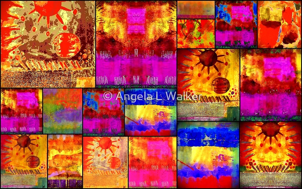 "Golden SUN Quilt" by © Angela L Walker | Redbubble