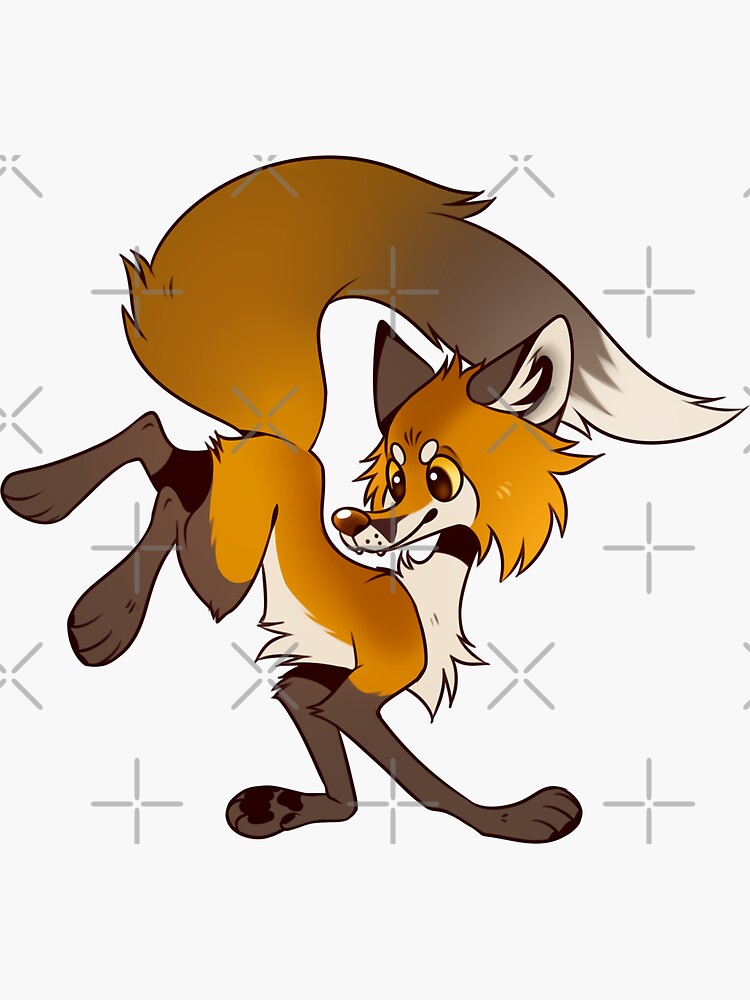 "Toony Red Fox" Sticker for Sale by Mr-Lemur | Redbubble