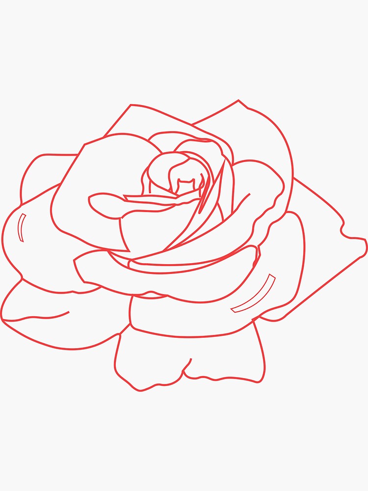 "Rose Tracing " Sticker for Sale by Robina7597 | Redbubble