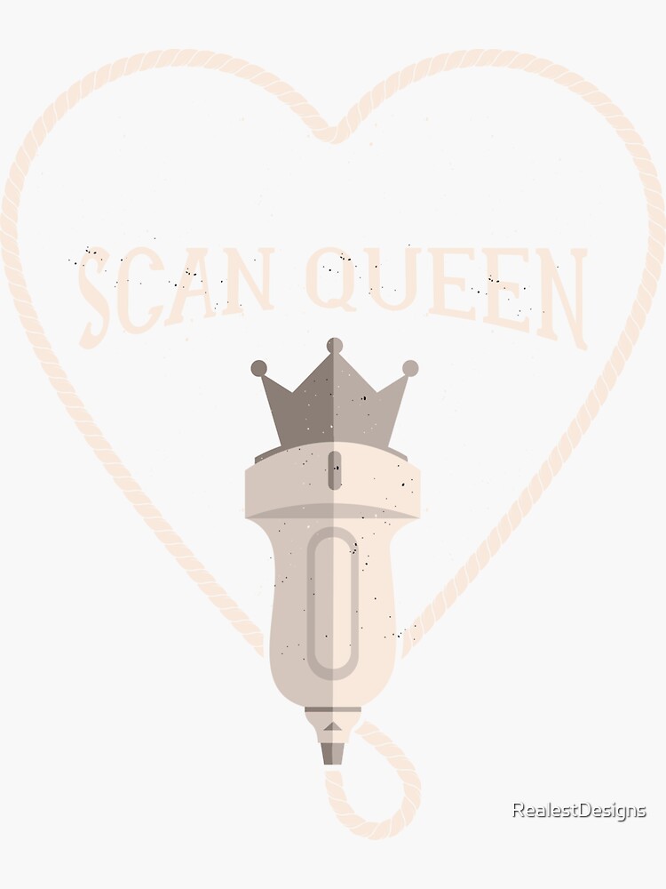 "Scan Queen" Sticker for Sale by RealestDesigns | Redbubble