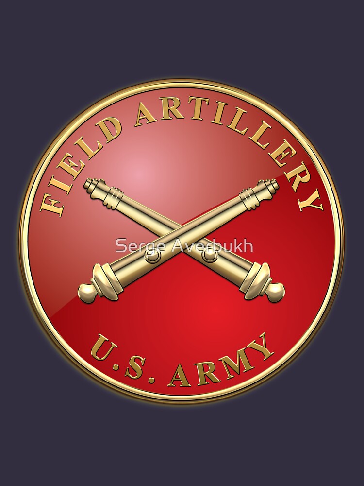 "Field Artillery - FA Branch Insignia over Blue Velvet" T-shirt for ...