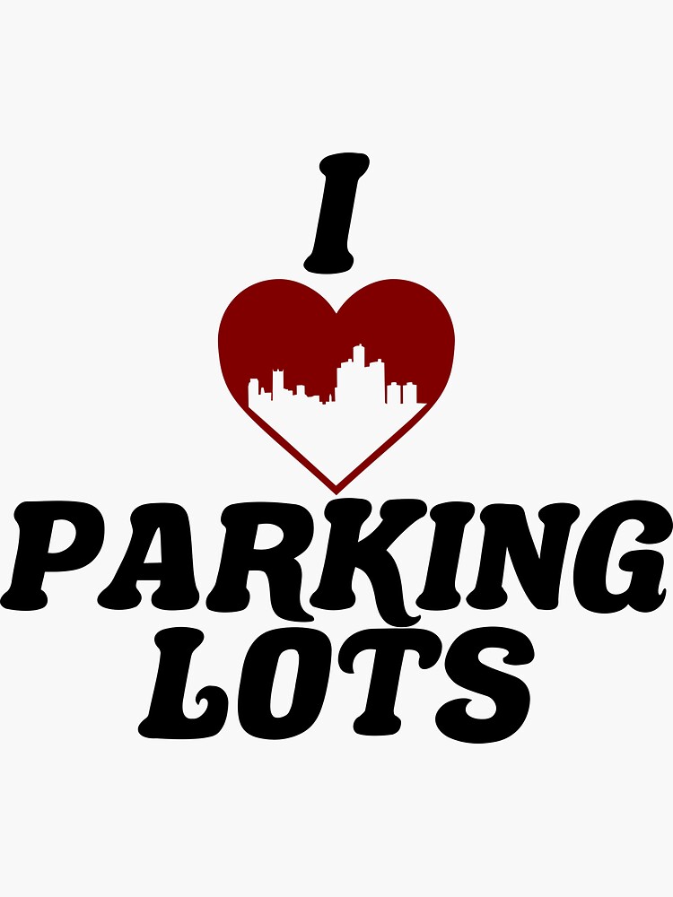 "Michigan - Detroit - I Love Parking Lots" Sticker by statesarefun ...