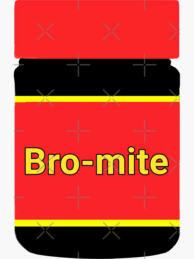 "BroMite-Marmite" Sticker for Sale by LatitudeNZ | Redbubble